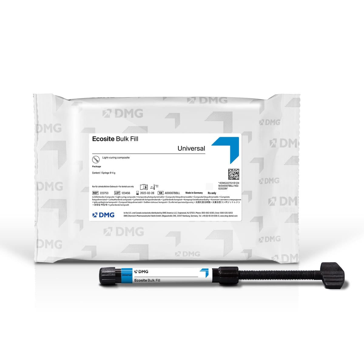 Ecosite bulk fill universal - resina nanohibrida jeringa 4g